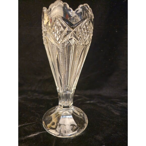 Westmoreland | Accents | Vintage Westmoreland Waverly Clear Glass Vase ...
